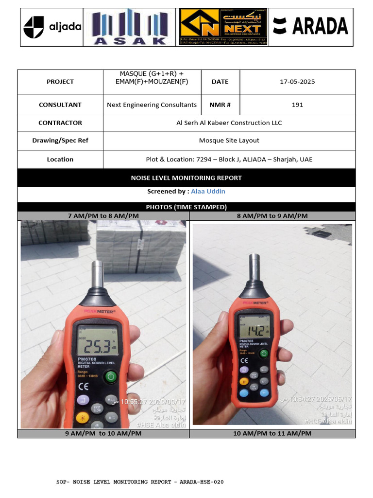 Noise Level Monitoring 170525 | PDF