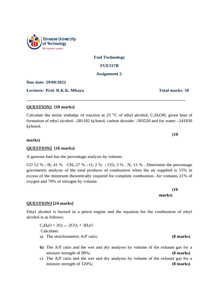 2022 Fue317b Assignment2 Edited | PDF