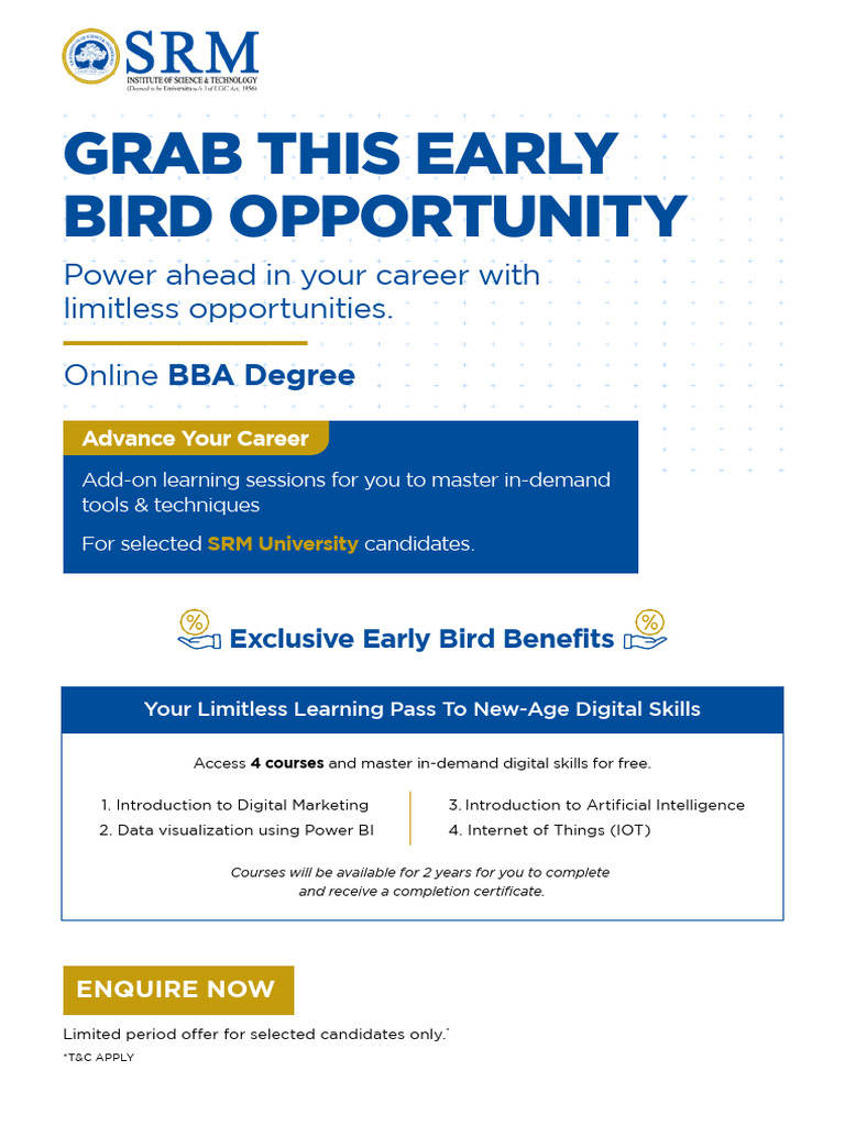 SRM-Limitless-Degree-BBA-Flyer- (2) | PDF