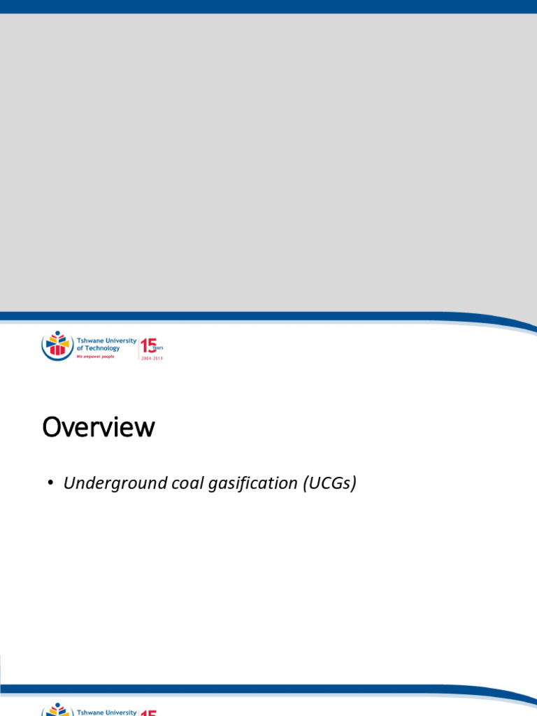 Lecture 4 - Unit 1 - Coal Technology - Underground Coal Gasification | PDF | Coal | Gasification