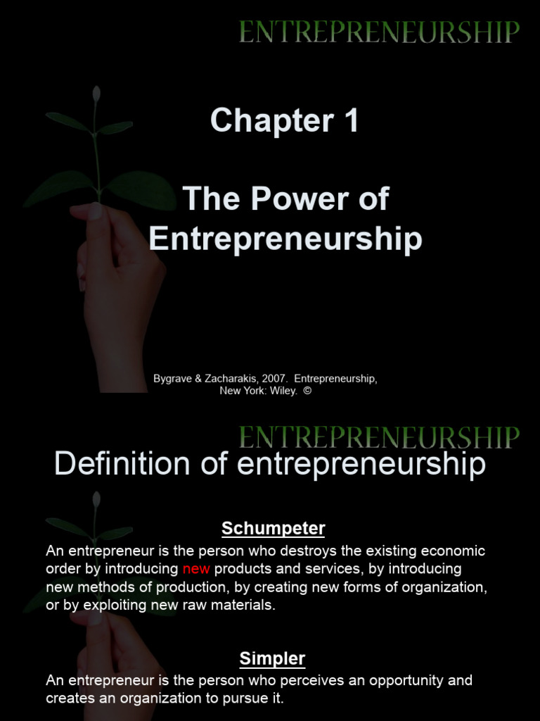 The Power of Entrepreneurship Explained | PDF | Entrepreneurship ...