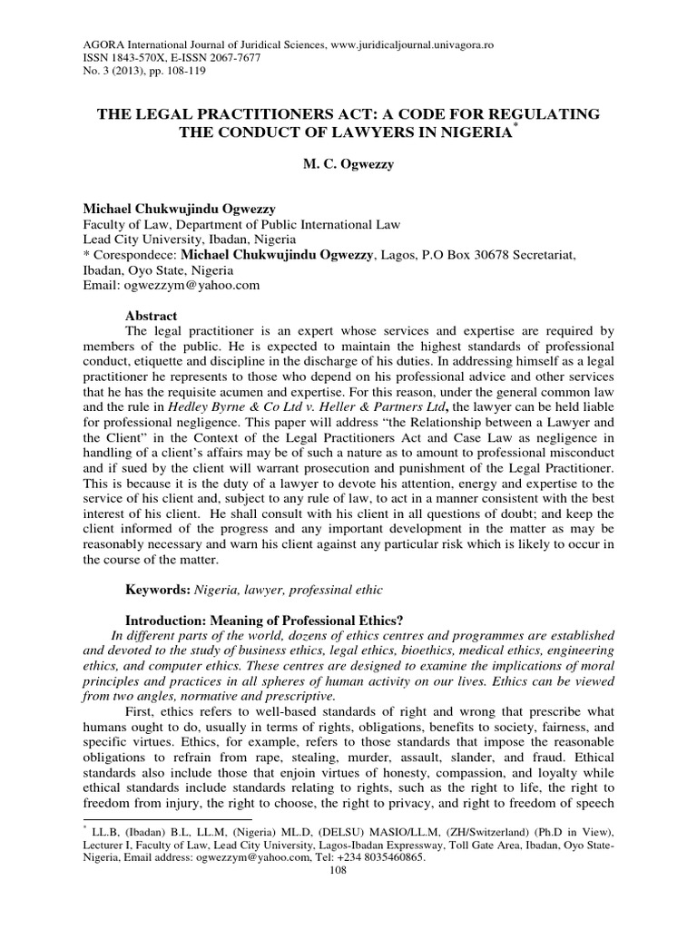 The Legal Practitioners Act A Code For R | PDF | Solicitor | Barrister