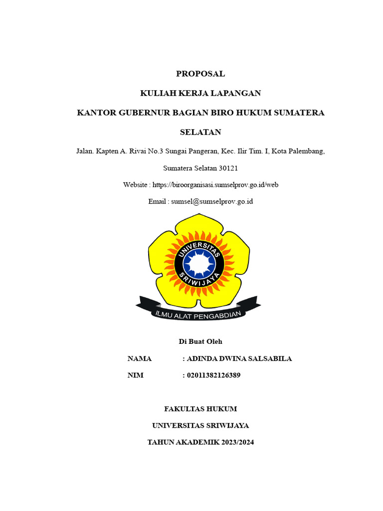 KKL di Biro Hukum Kantor Gubernur | PDF