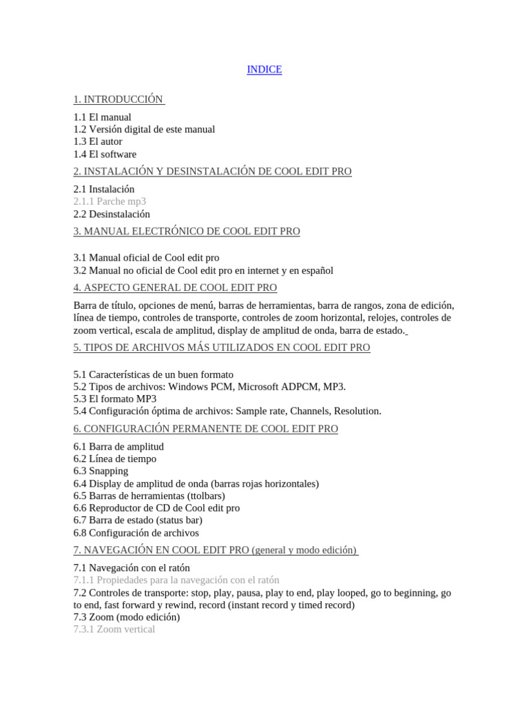 Manual Completo de Cool Edit Pro | PDF | Compresión de datos | Mp3