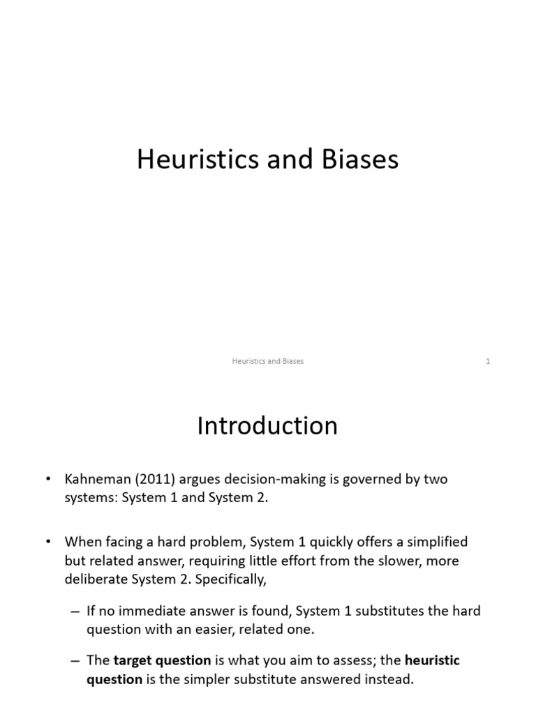 2 Heuristics and Biases | PDF | Representativeness Heuristic ...