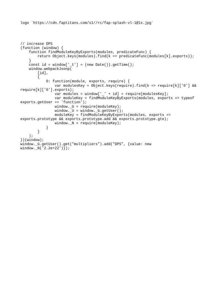 Fap Titans: Increase DPS Script | PDF