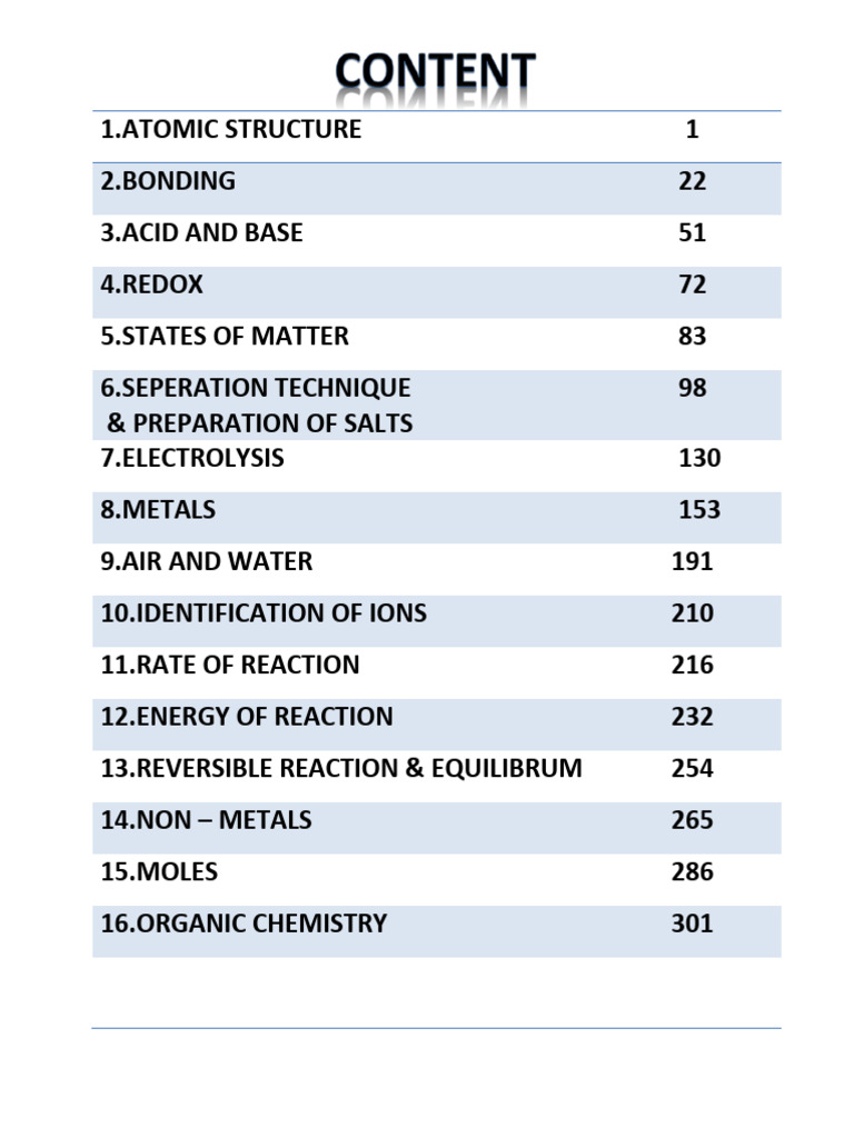 Chemistry Topics Overview and Questions | PDF | Chemical Bond ...