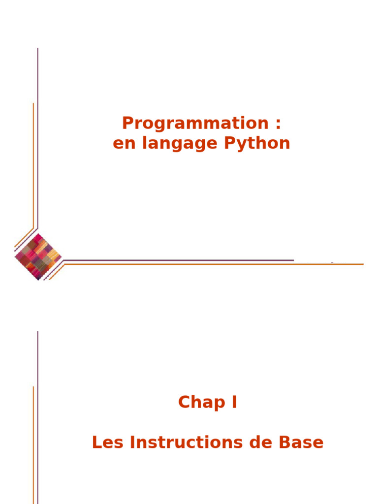 Cours_2eme_Annee_Programmation_Python itga | PDF | Programmation informatique | Structure de ...