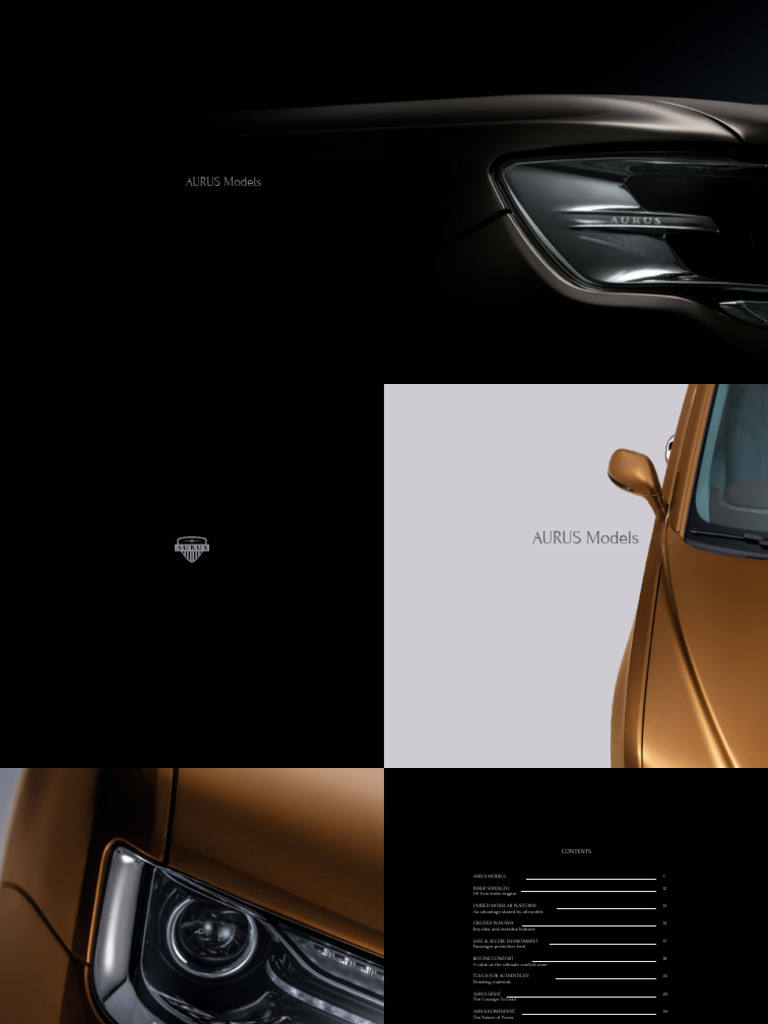 AURUS Luxury Car Models Overview | PDF | Ford Taurus | Engines