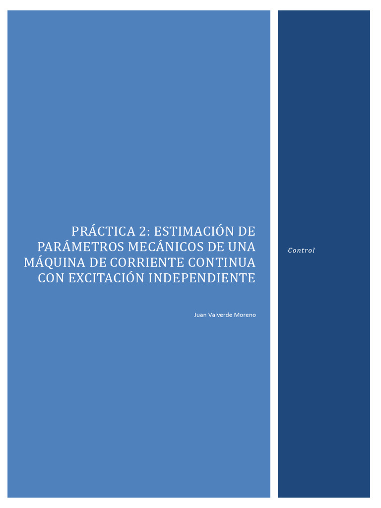 Práctica 2: Control y Accionamientos Elécricos | PDF