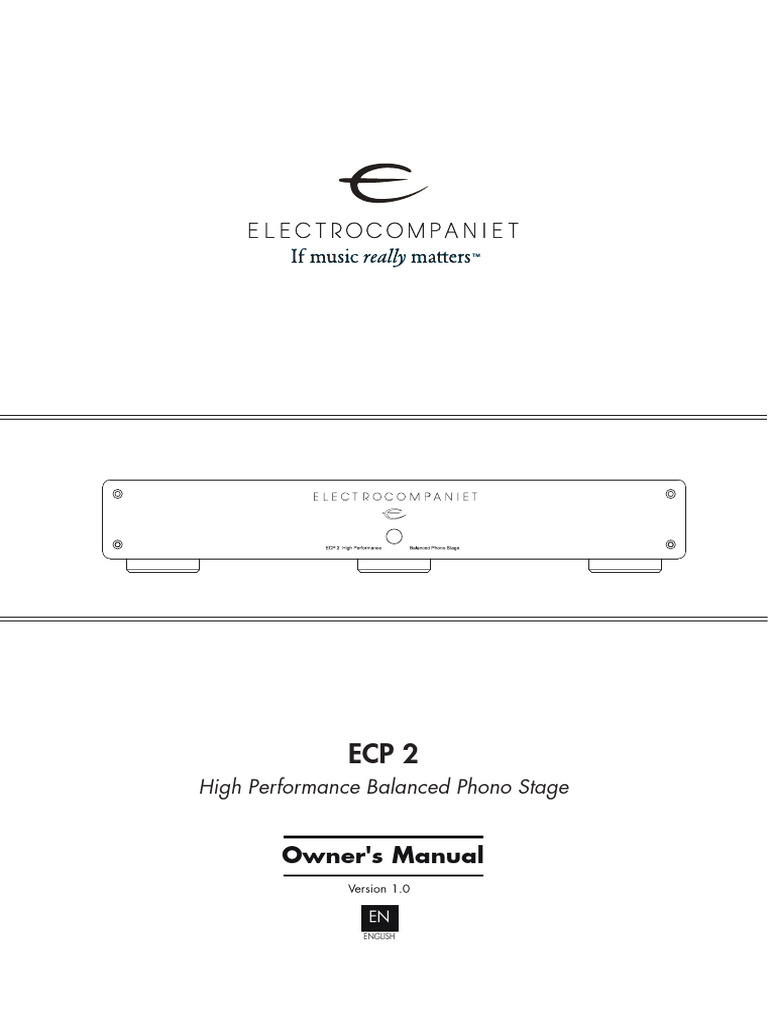 ECP 2 User Manual Ver.1.0 Web | PDF | Amplifier | Electrical Engineering