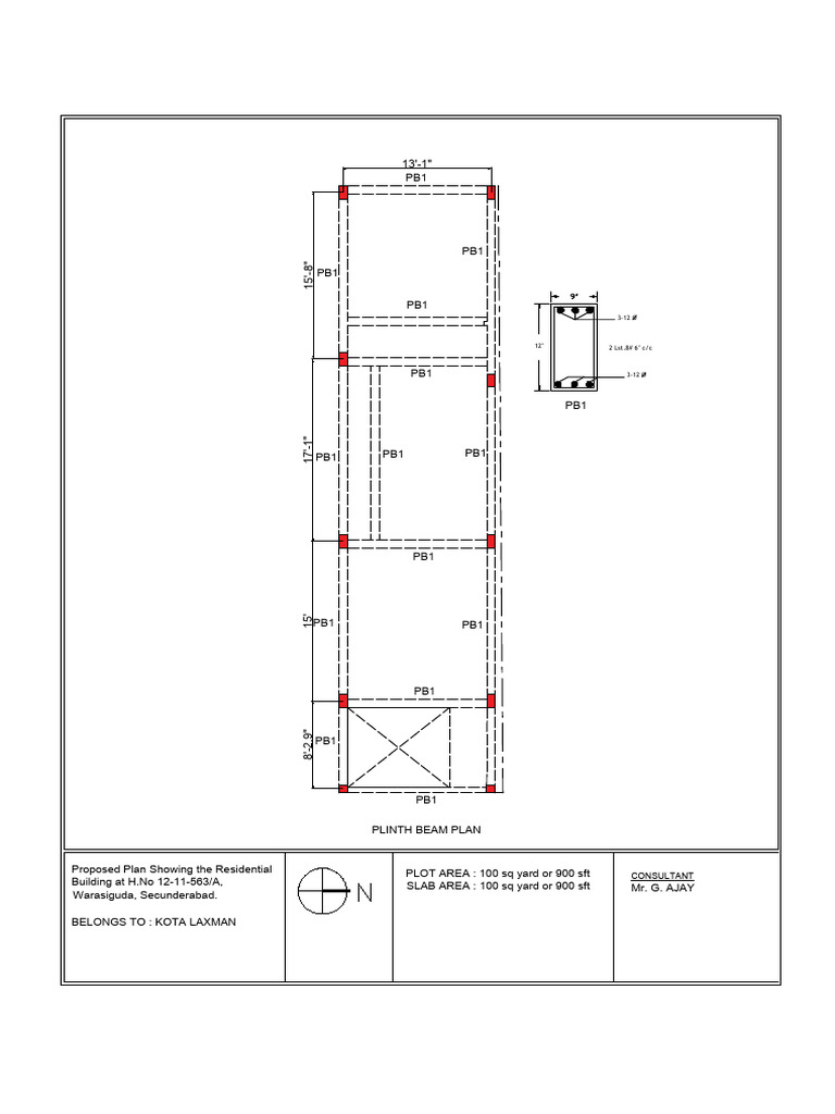 PLINTH BEAM PLAN | PDF
