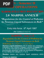 Marpol Annex II: Noxious Liquid Rules | PDF