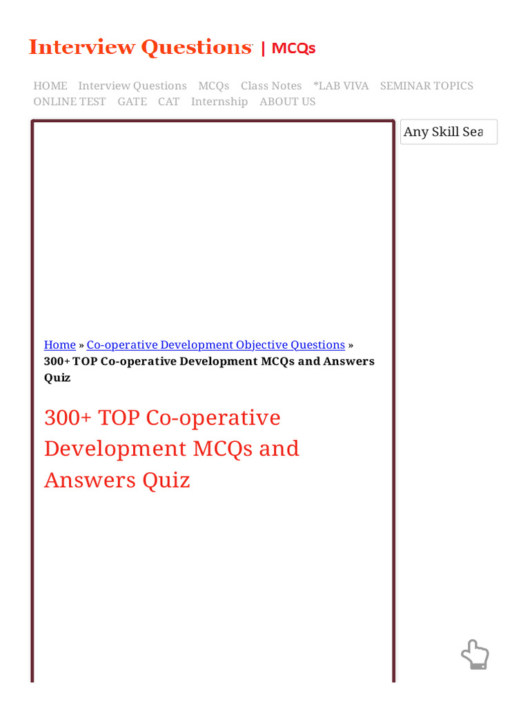 Co-operative Exam Questions & Answers | PDF | Cooperative | Mutual ...