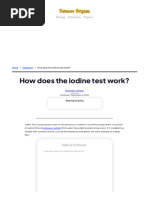 Iodine Starch Test Procedure and Results | PDF | Starch | Foods