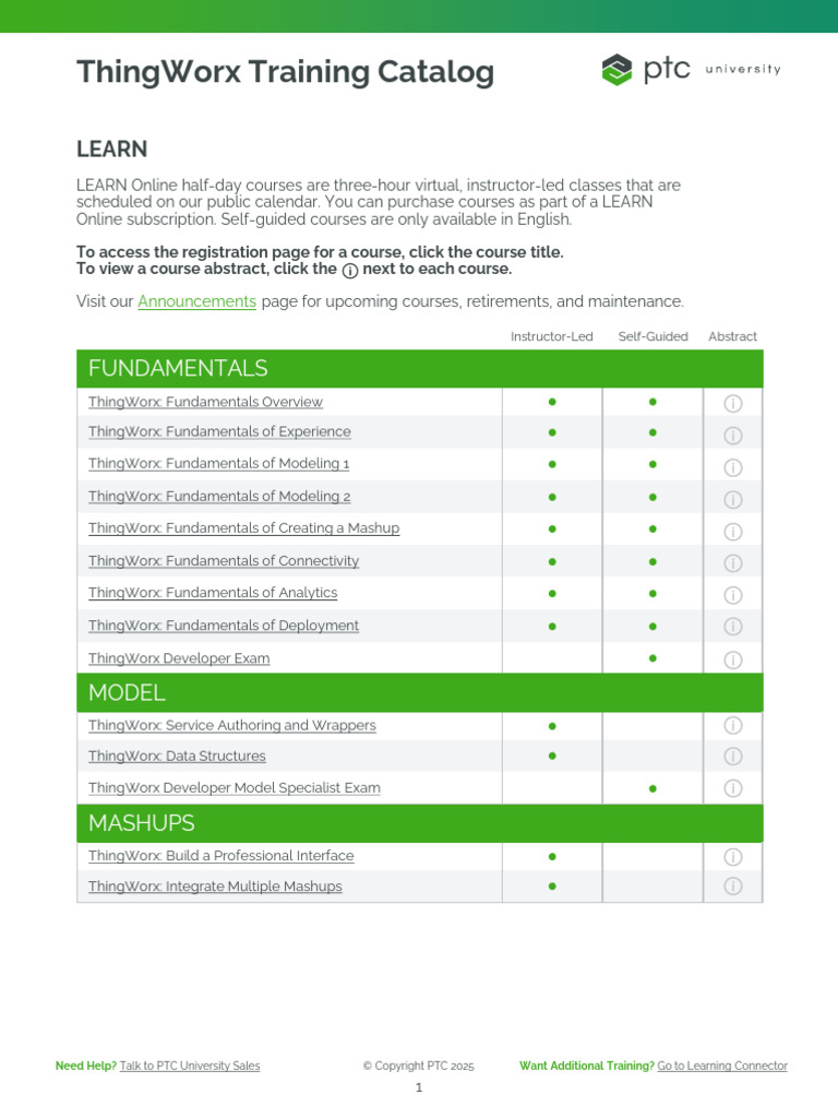 PTC University Thingworx Curriculum en | PDF | Data Management | Software
