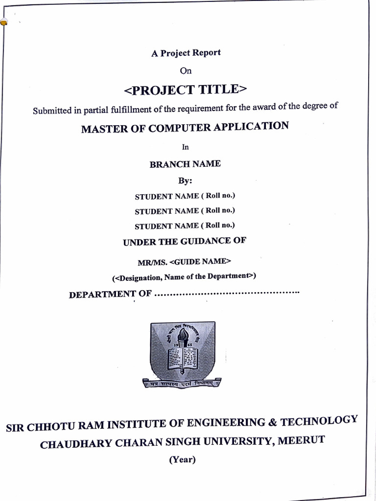 Project Report for MCA Degree Completion | PDF | Software | Software ...