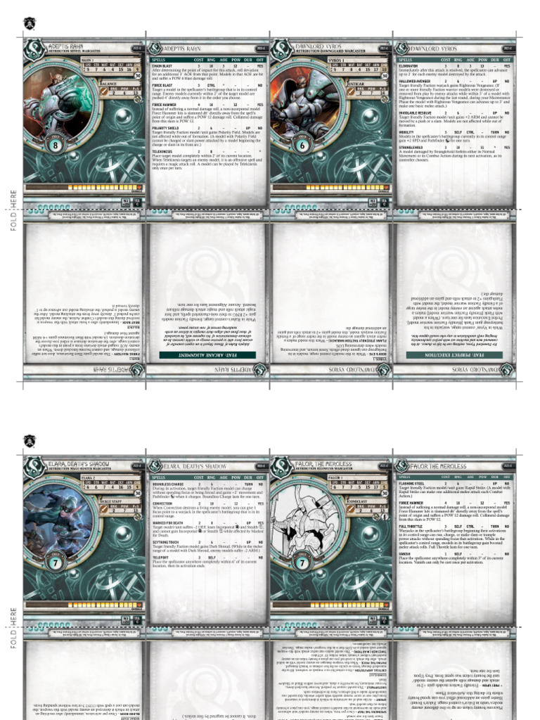MkIII Retribution Cards | PDF