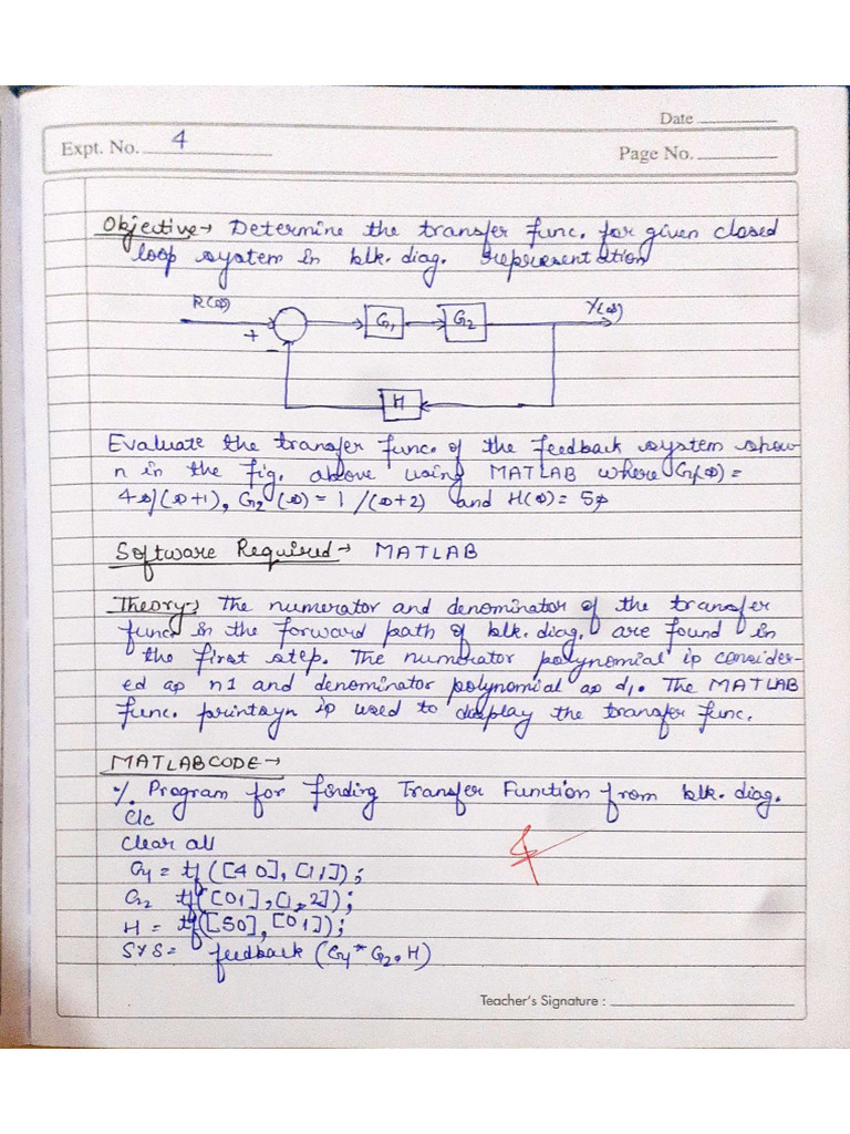 Control System Practical 4 To 6 | PDF