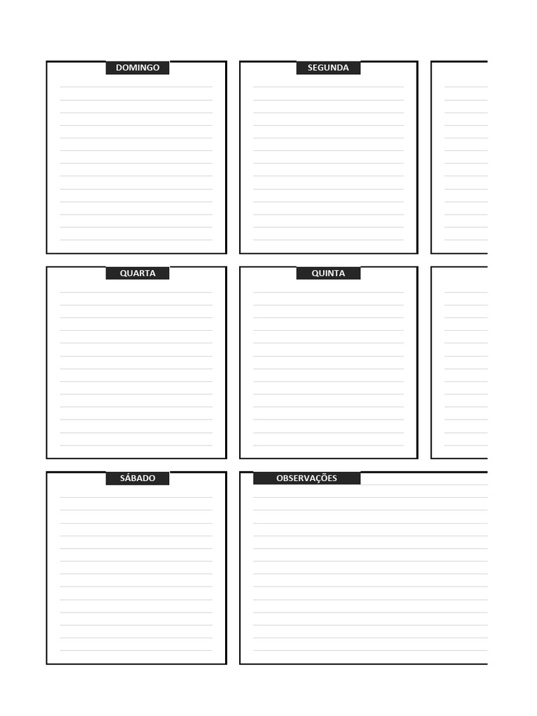 Modelo Planner para Imprimir | PDF
