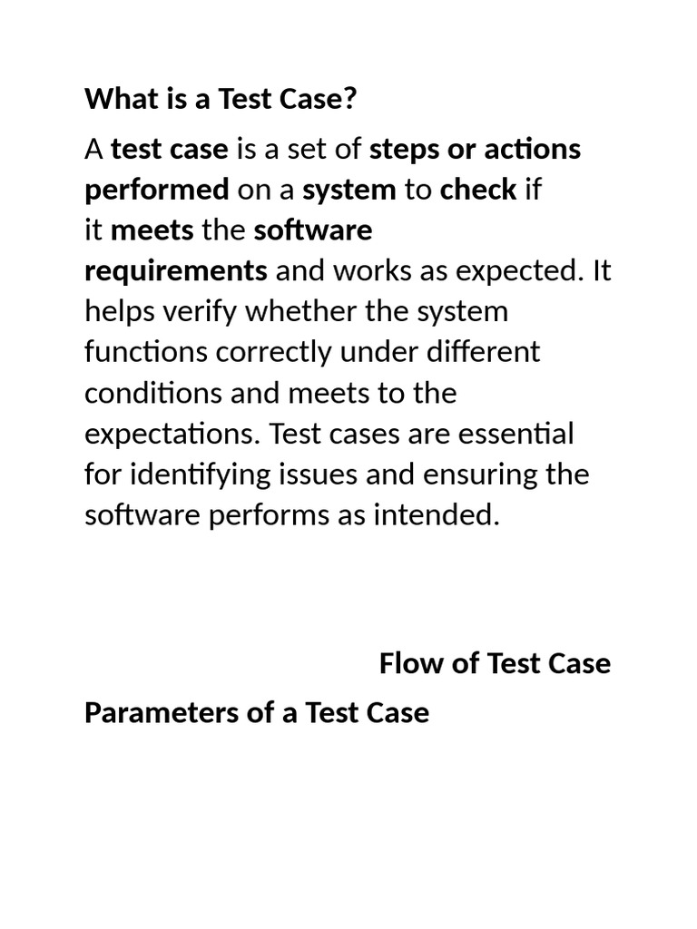 Test Case in Software Testing | PDF | Software Testing | Tests