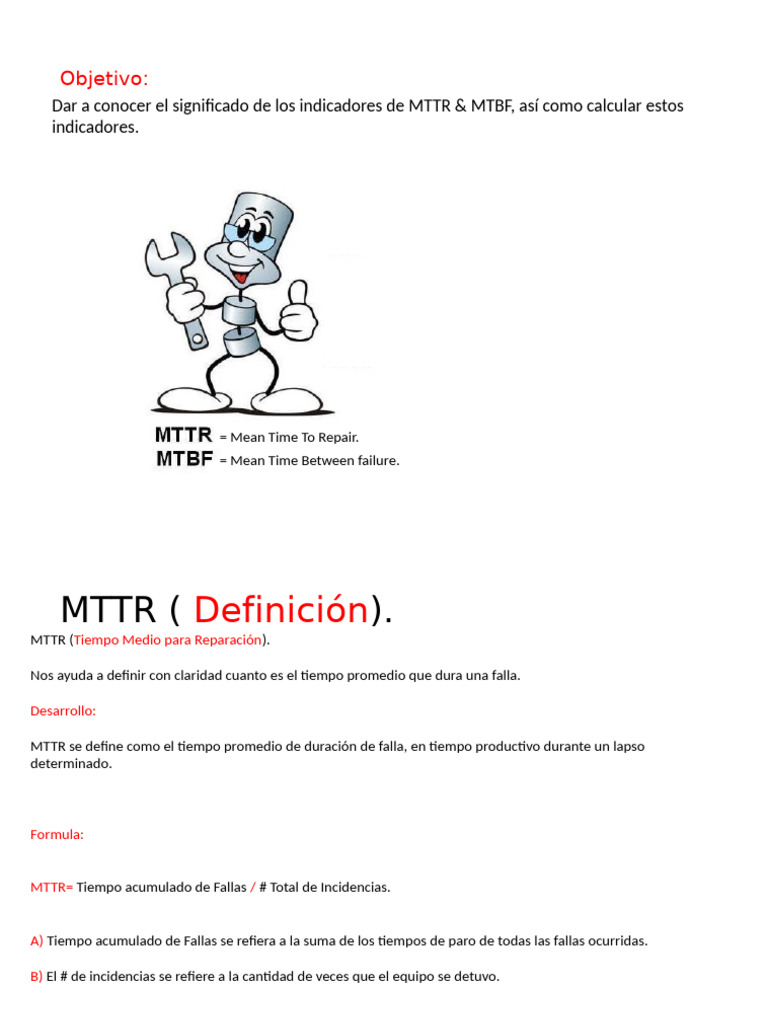MTTR & MTBF | PDF