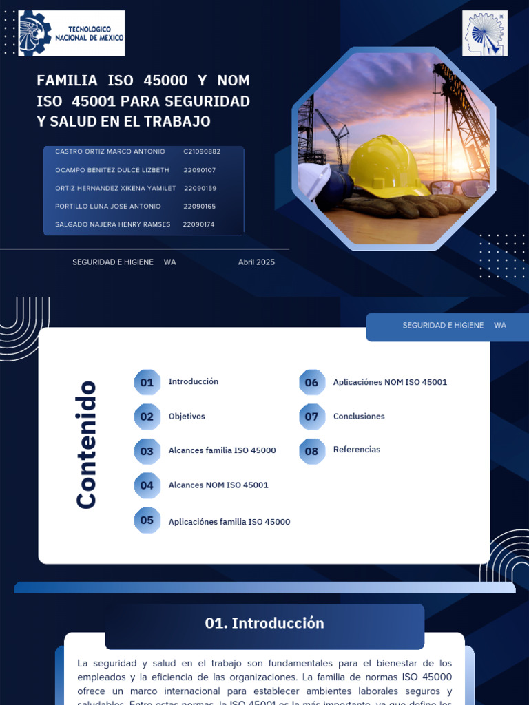 Normas ISO 45000 y NOM 45001 en SST | PDF | Seguridad y salud ...