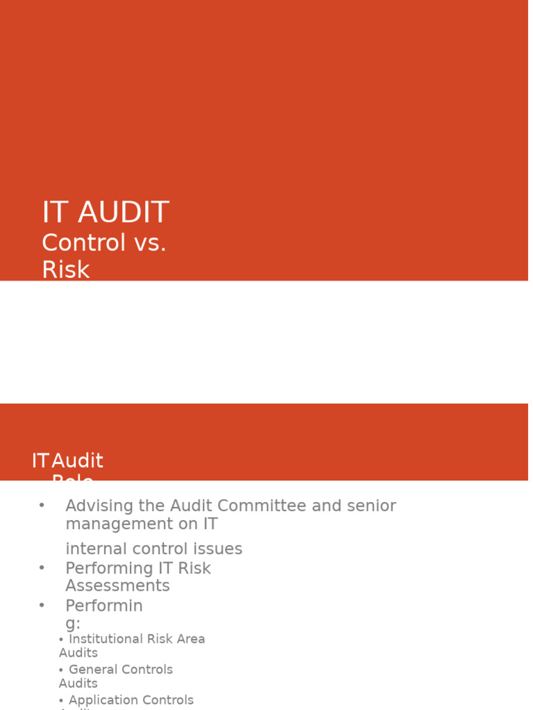 IT Audit: Controls and Risk Management | PDF | Business