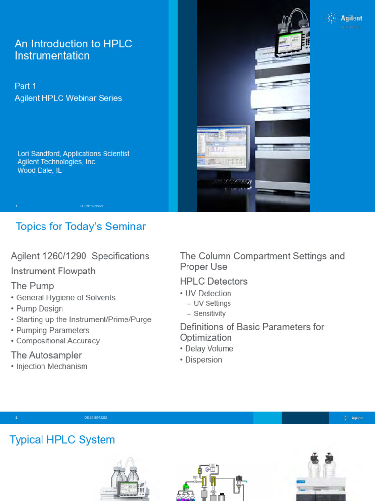 An Introduction To HPLC Instrumentation 05112020 | PDF | High ...