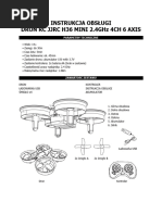 Mini Dron Z Kamer - E88 Pro - Instrukcja Obs - Ugi | PDF
