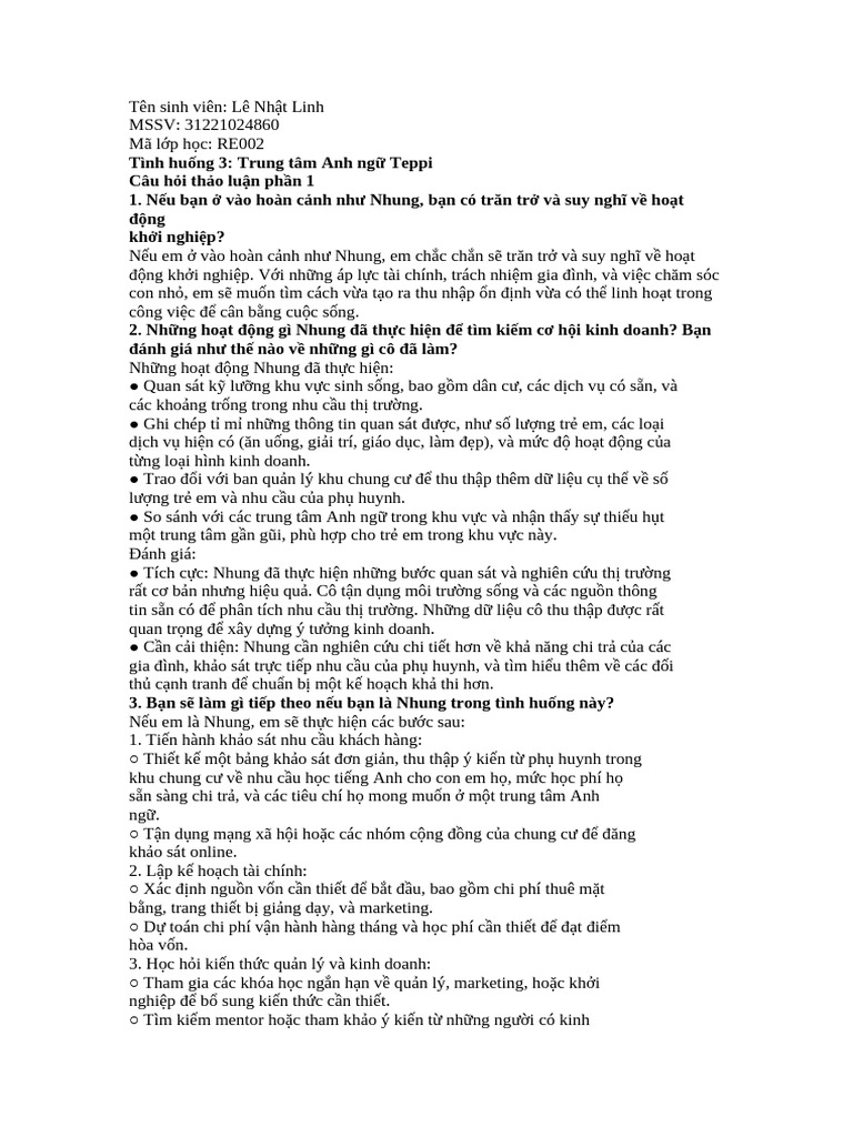 31221024860-Lê Nhật Linh-knkd | PDF