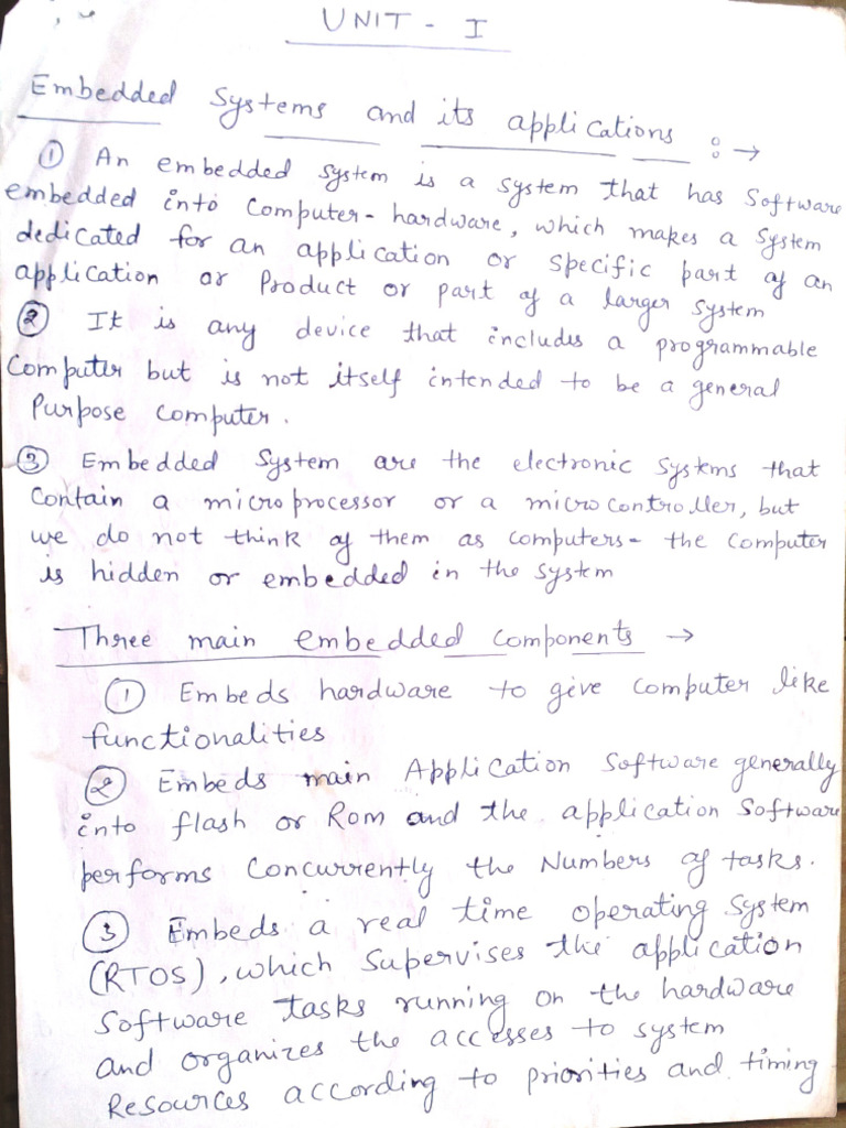 Embeeded System Unit 01 | PDF