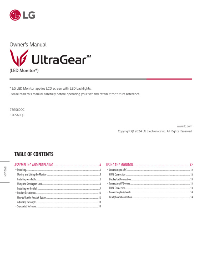 Eng | PDF | Hdmi | Computer Monitor