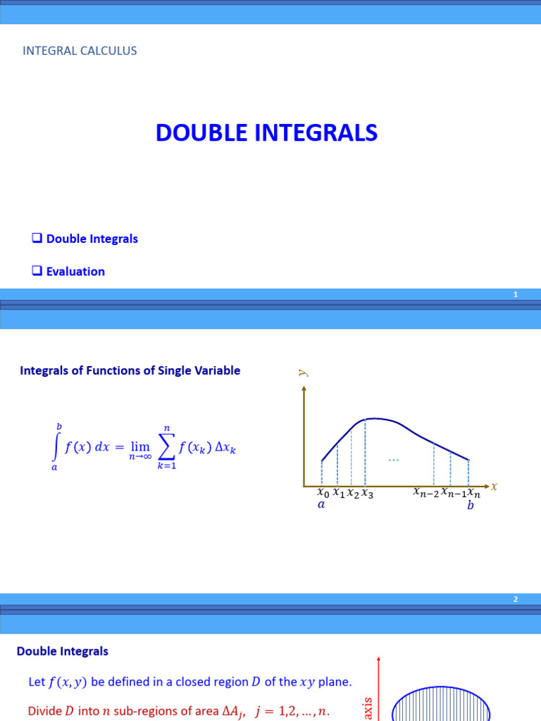 Double Integrals Complete | PDF | Integral | Area