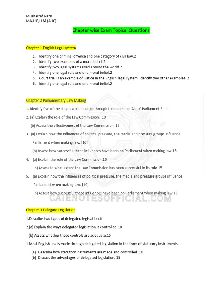 Law P1 Topicals - Caienotesofficial | PDF | Precedent | Alternative ...