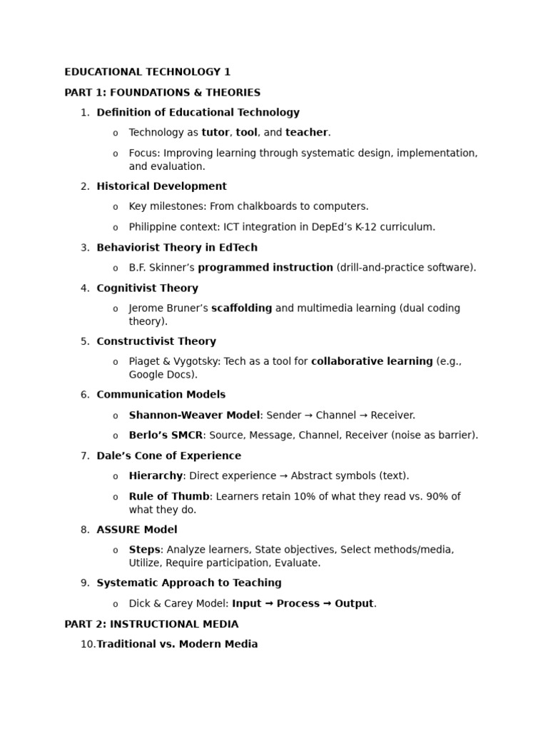 Educational Technology 1 and 2 | PDF | Educational Technology | Learning
