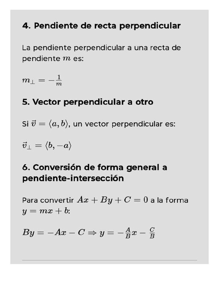 Formulas Rectas Invertido | PDF