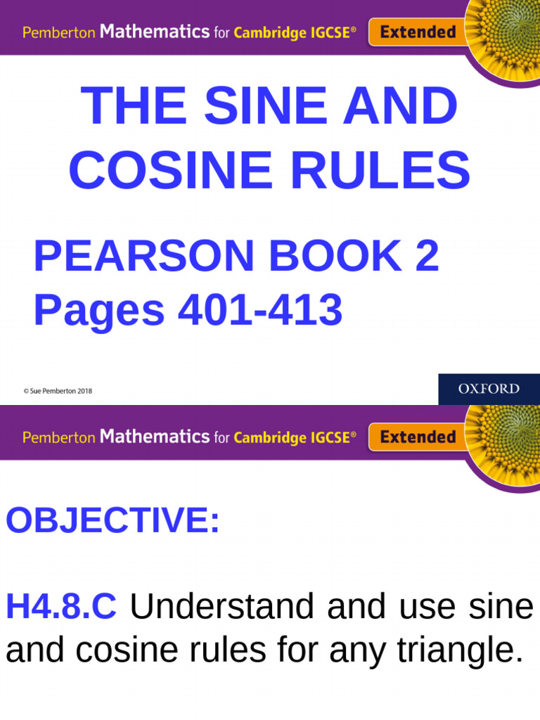 7 The Sine and Cosine Rules | PDF | Elementary Mathematics | Euclidean ...