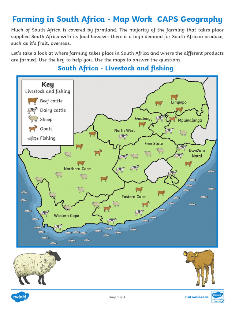 Livestock Farming in South Africa Map | PDF | Agriculture | Farms