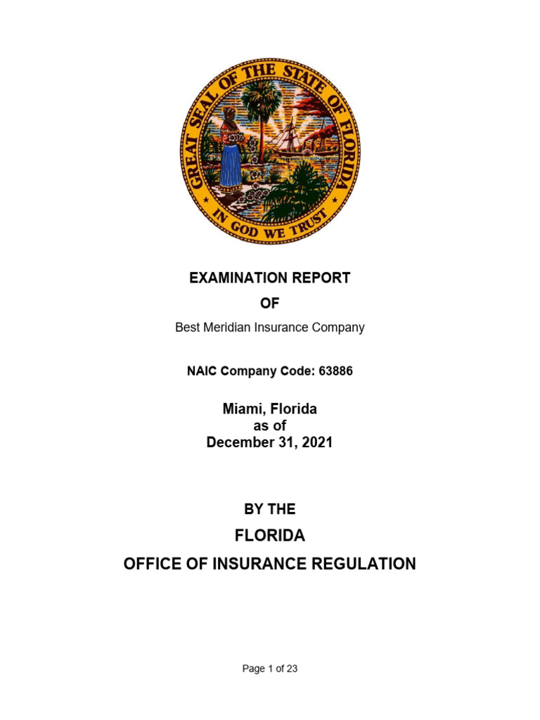 Best Meridian Insurance Company | PDF | Reinsurance | Insurance