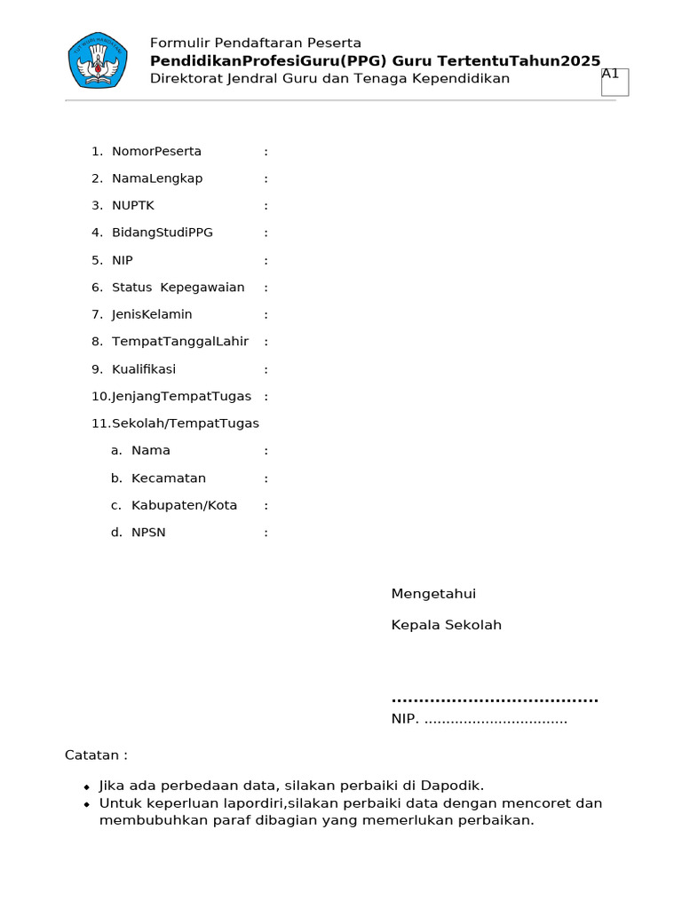 Format A1 - Guru Tertentu Universitas Labuhanbatu | PDF