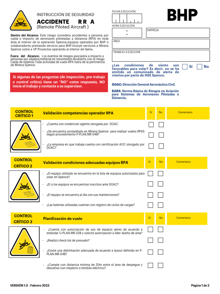 IS IMAM-HSE-INS 271 BHP Accidente Por RPA | PDF | Vehículo aéreo no tripulado | Seguridad de ...