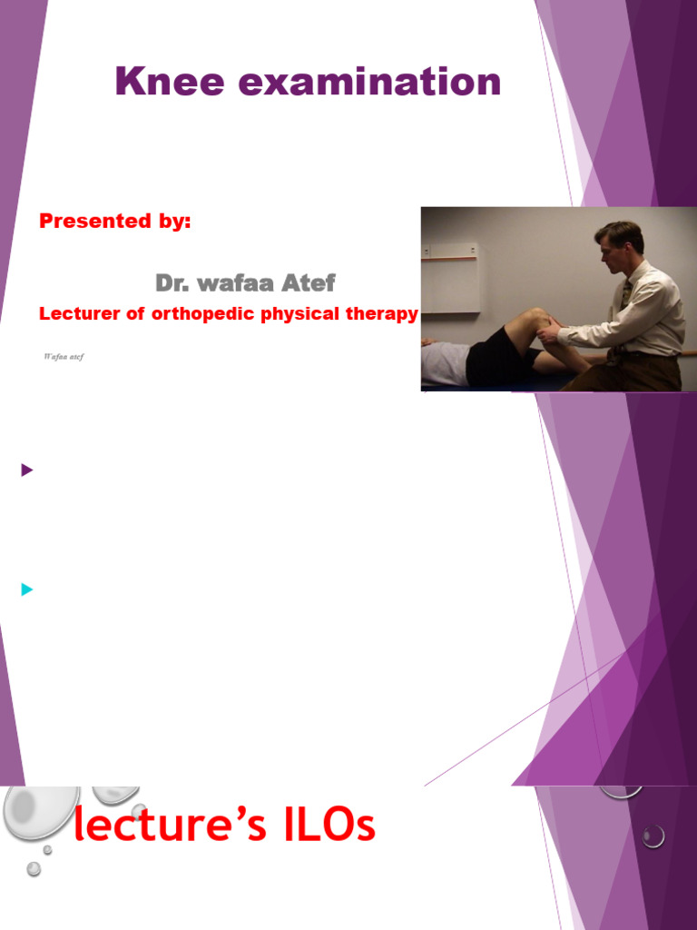 Comprehensive Knee Examination Guide | PDF | Knee | Musculoskeletal System