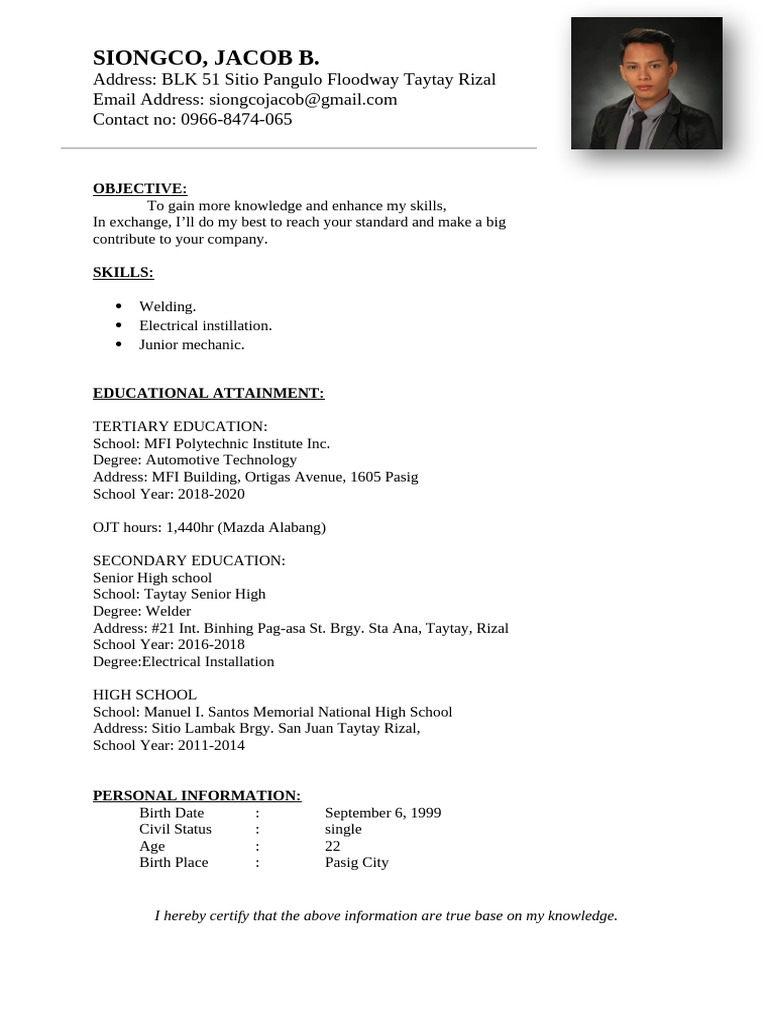 Resume (Jacob) | PDF