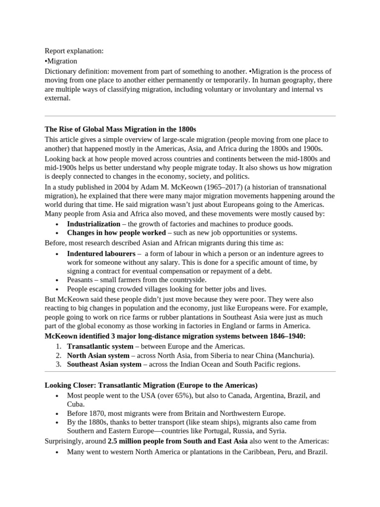 Migration (Internal and External) Complete | PDF | Migrant Worker ...