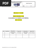 Procedure For Flushing and Internal Cleaning - Final | PDF | Pipe ...