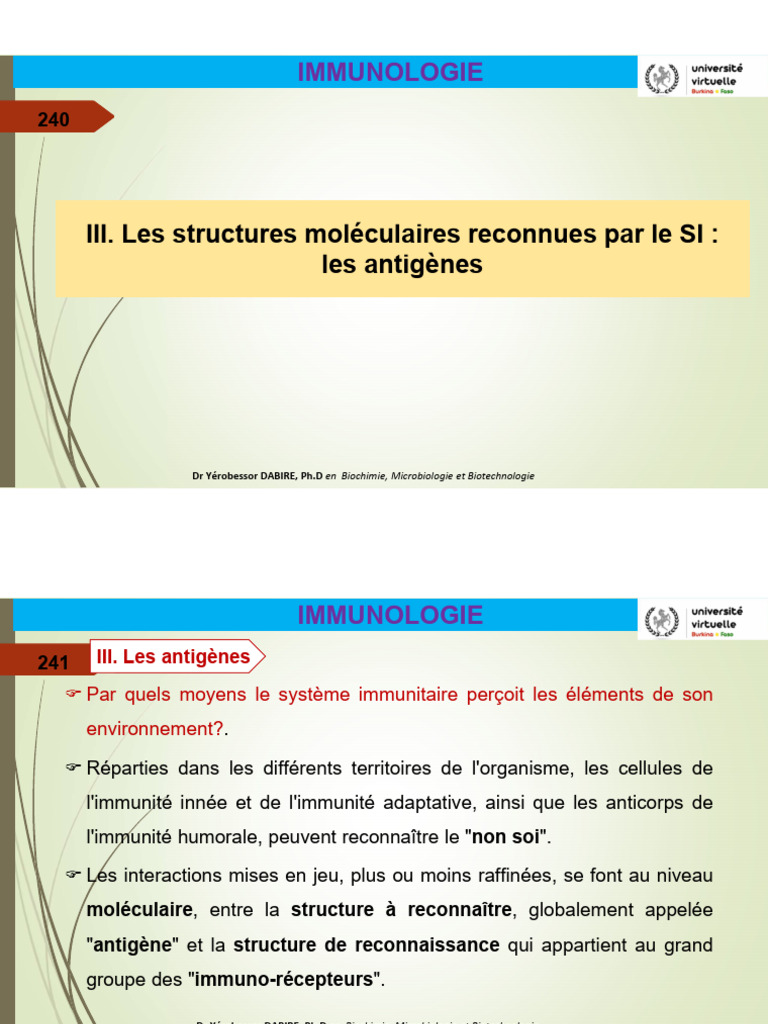 Comprendre les Antigènes en Immunologie | PDF | Antigène | Immunologie