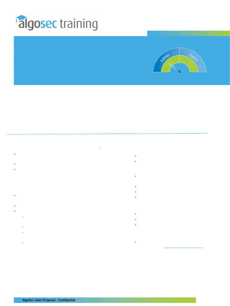 Algosec Administration | PDF | Firewall (Computing) | Computing