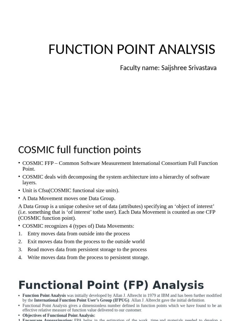 Function Point Analysis | PDF | Software Development | Information