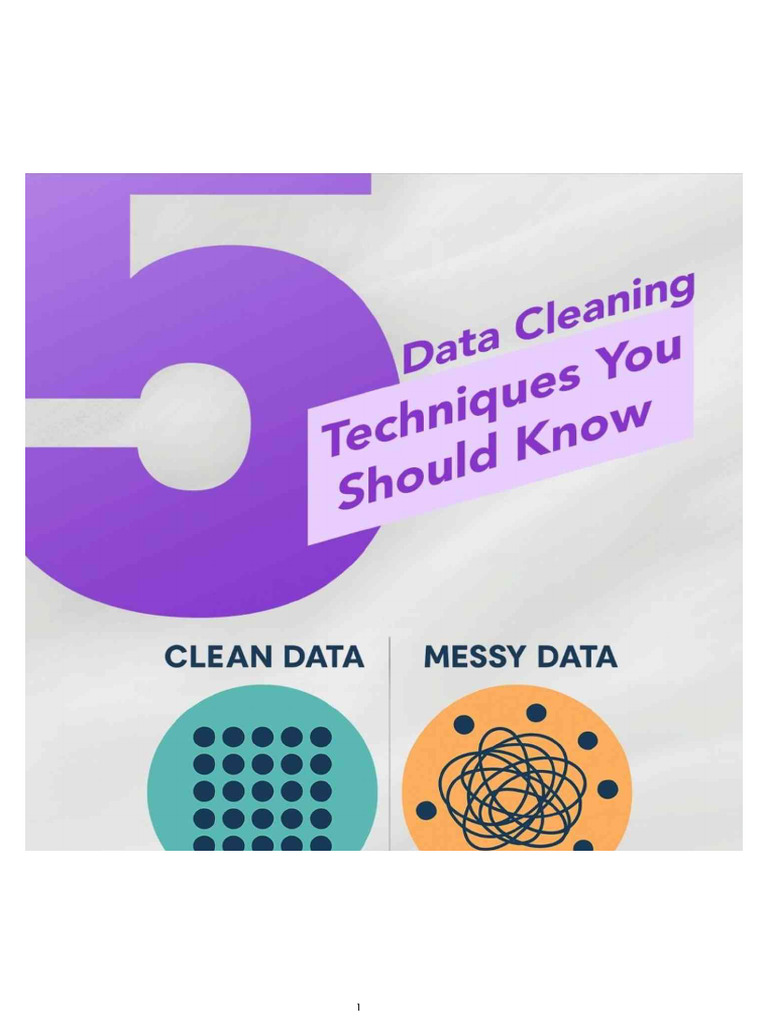 5 Techniques To Clean Data | PDF